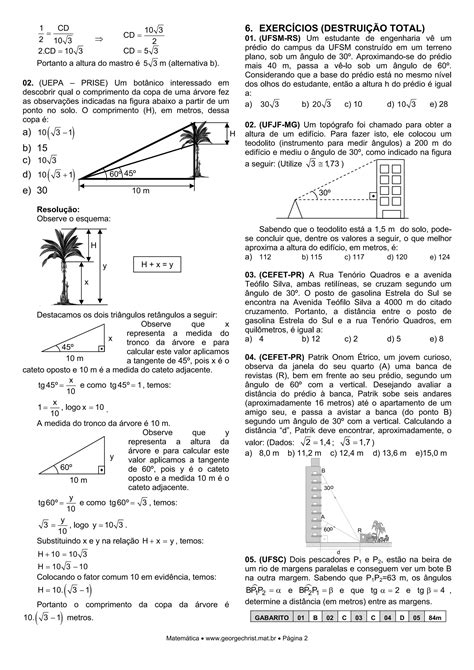 Razões Trigonométricas No Triângulo Retângulo Pdf