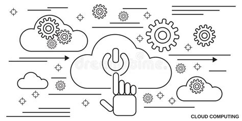 Cloud Computing Data Processing Vector Concept Stock Vector Illustration Of Information