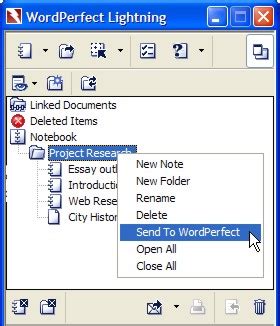 KB Corel Gathering Information And Ideas In Corel WordPerfect Lightning