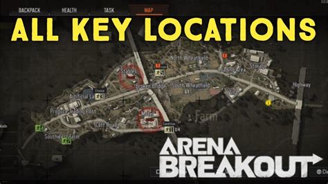 All Farm Key Locations Map 1 Arena Breakout Youtube