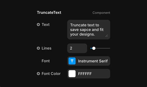 Truncate Text Free Ui Component By Carolyn — Framer Marketplace