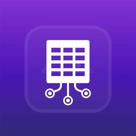Data To Spreadsheet Icon For Web Stock Vector Illustration Of Vector