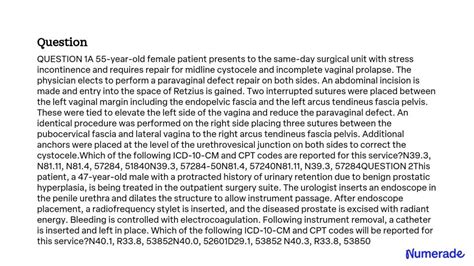 Solved Question 1a A 55 Year Old Female Patient Presents To The Same