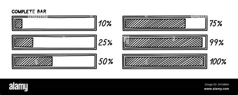 Loading Bar With Percentage Infographics Design Element With Status Of