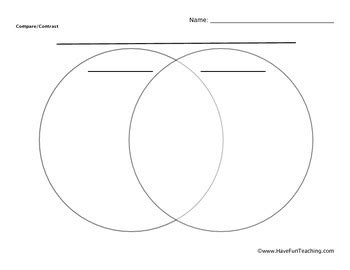 Venn Diagram Graphic Organizer By Have Fun Teaching TPT