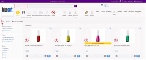 Melhoria E Commerce Bluesoft Demonstração Dos Departamentos E