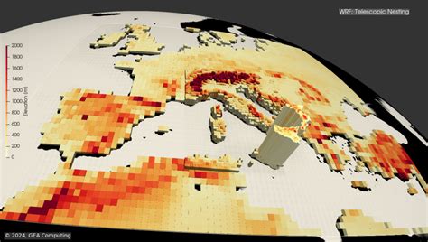 Visualizing Weather Research And Forecasting Telescopic Nesting With Paraview