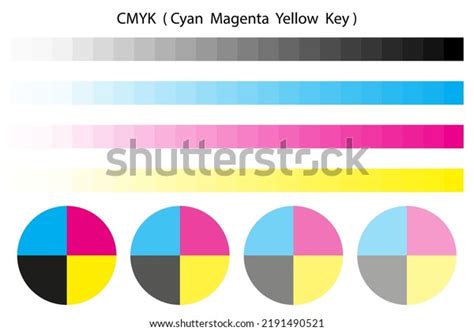 Cmyk 색상 팔레트 및 휠 벡터 스톡 벡터로열티 프리 2191490521 Shutterstock