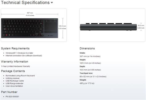 Logitech K830 Wireless Keyboard