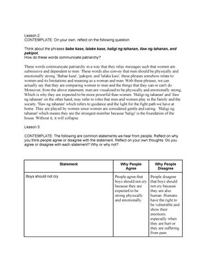 GE Gender And Society GE Reviewer LESSON Sex Biological Physical Sex Biological