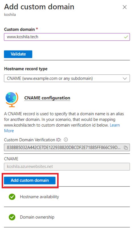 how to map an external domain name to azure