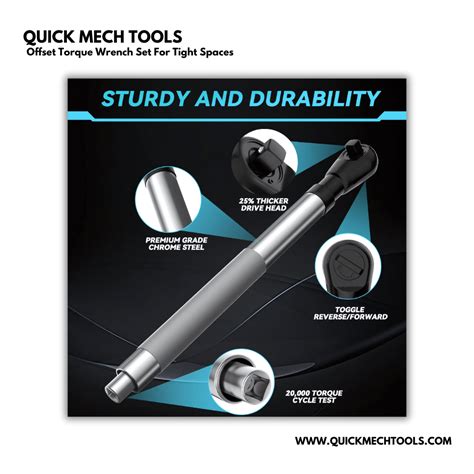 Offset Torque Wrench Set For Tight Spaces Qmt