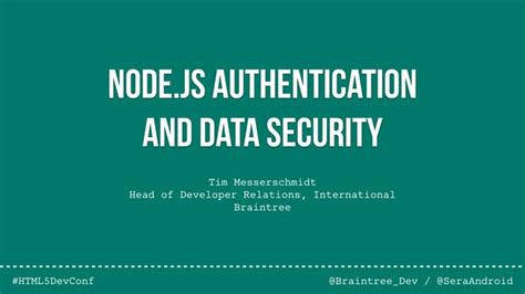 node js authentication and data security ppt