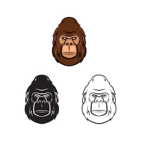 Coloring Book Gorilla Cartoon Character 20122158 Vector Art At Vecteezy