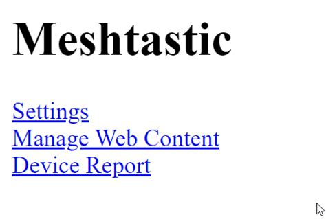 Bug Web Panel Not Functional Contains Broken Link Issue Meshtastic Firmware GitHub