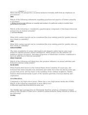 Human Sex Quizzes Chapter 1 When Did The US Perspective On Sexual Behavior Formally Shift