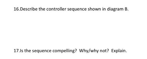 Solved 16 Describe The Controller Sequence Shown In