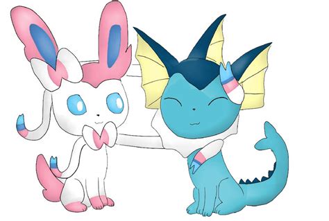 Sylveon Hugs Vaporeon By White491 On Deviantart