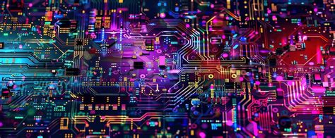 Technology Abstract Digital Algorithm Circuits Technology Abstract