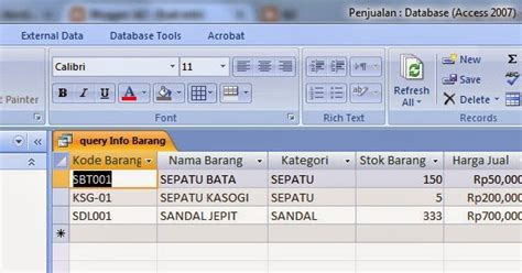 Access Membuat Query Menggunakan Design View Ik