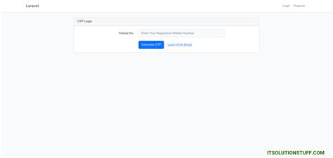 laravel login with mobile number otp tutorial