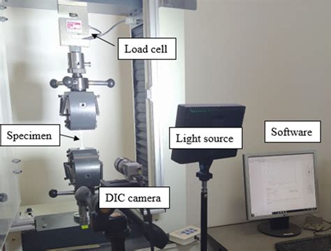 experimental set up for dic testing under tensile loading download