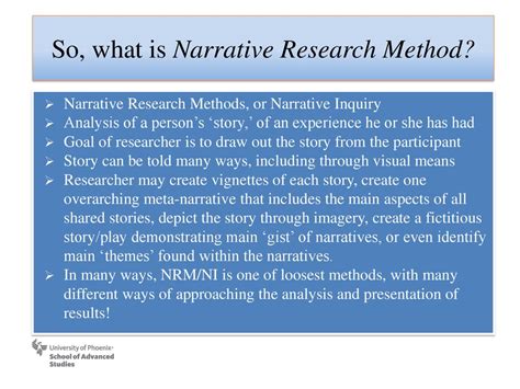 narrative research methods narrative inquiry research methodology