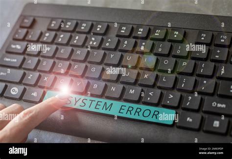 Writing Displaying Text System Error Business Idea Technological Failure Software Collapse