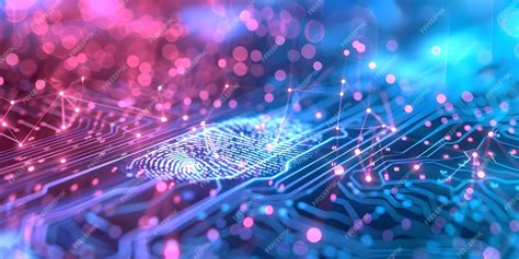 Premium Photo Closeup Digital Circuit Showing Virtual Fingerprints And Signatures For Secure