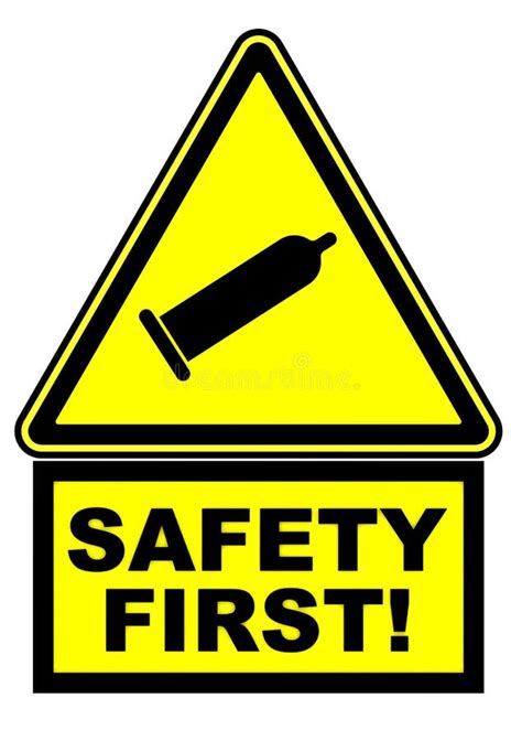 Sex Safety First A Warning Sign Stock Illustration Illustration Of