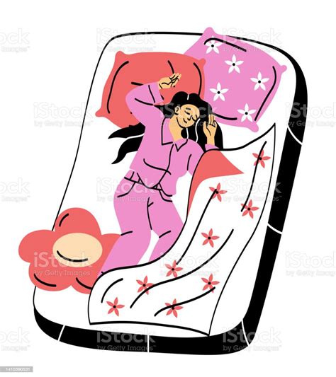 담요 개념으로 누워있는 사람 누워있기에 대한 스톡 벡터 아트 및 기타 이미지 누워있기 일러스트레이션 침대 Istock