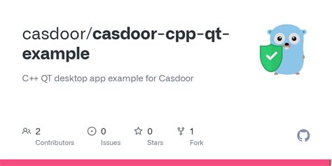 GitHub Casdoor Casdoor Cpp Qt Example C QT Desktop App Example For