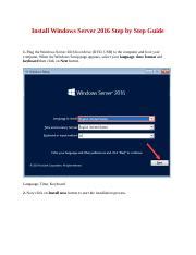 Install Windows Server Step By Step Guide Docx Install Windows Server Step By Step