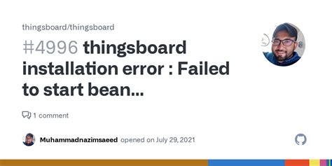 Thingsboard Installation Error Failed To Start Bean Webserverstartstop Nested Exception Is