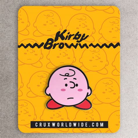 Kirby Brown Enamel Pin Etsy
