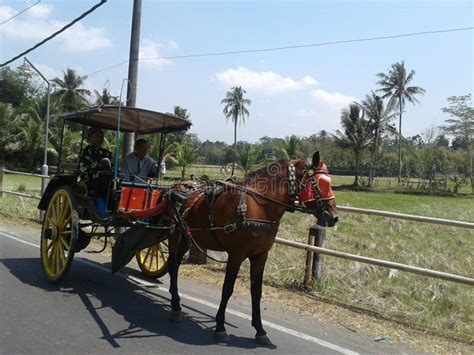 Traditional Vehicle For Traveling On Java Indonesia Editorial Image