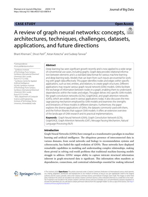A Review Of Graph Neural Networks Concepts Architectures Techniques