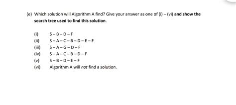 Solved The Search Algorithm Given In The Question Would