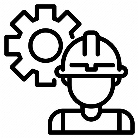 Engineer Construction Industry Gear Technology Icon Download On Iconfinder