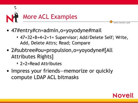 Ppt Using Acls In Ldap Creating A Secure Novell Edirectory