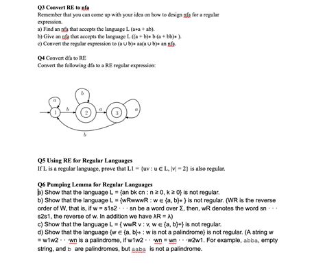 Solved Q3 Convert Re To Nfa Remember That You Can Come Up