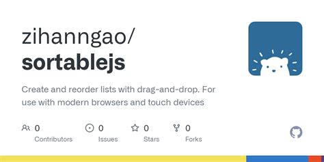 GitHub Zihanngao Sortablejs Create And Reorder Lists With Drag And Drop For Use With Modern