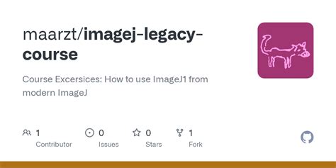 github maarzt imagej legacy course course excersices how to use