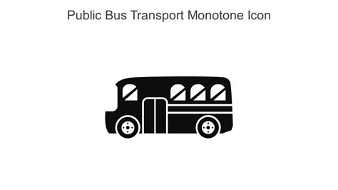 Public Bus Transport Monotone Icon In Powerpoint Pptx Png And Editable Eps Format PPT Sample