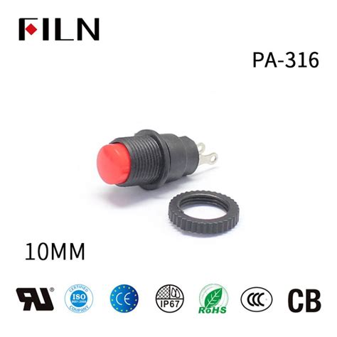 FILN 10MM 2 Pin Small Push Button Switches Compact High Performance