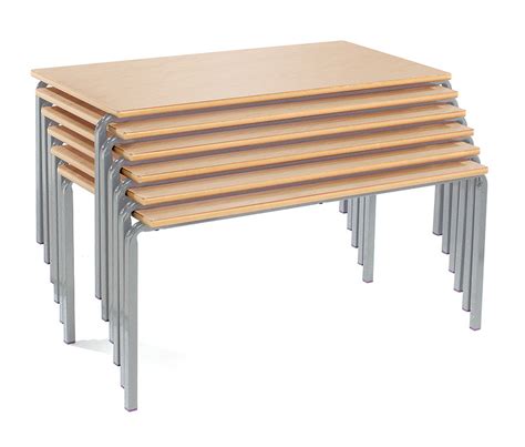 Crush Bent Stacking Classroom Table Rectangular Pack Of 3 Classroom Tables Early Learning