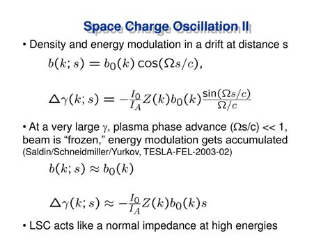 PPT Beam Modulation Due To Longitudinal Space Charge PowerPoint Presentation ID 2976842