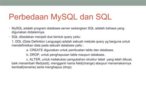 Materi Perkuliahan Pertemuanpengenalanmysqlppt