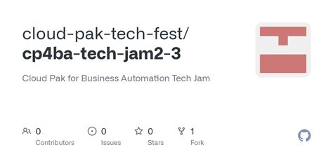Github Cloud Pak Tech Fest Cp4ba Tech Jam2 3 Cloud Pak For Business Automation Tech Jam