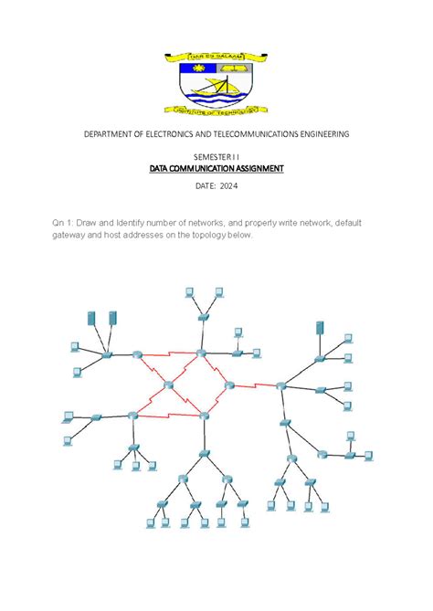 Data Communication Assignment Department Of Electronics And